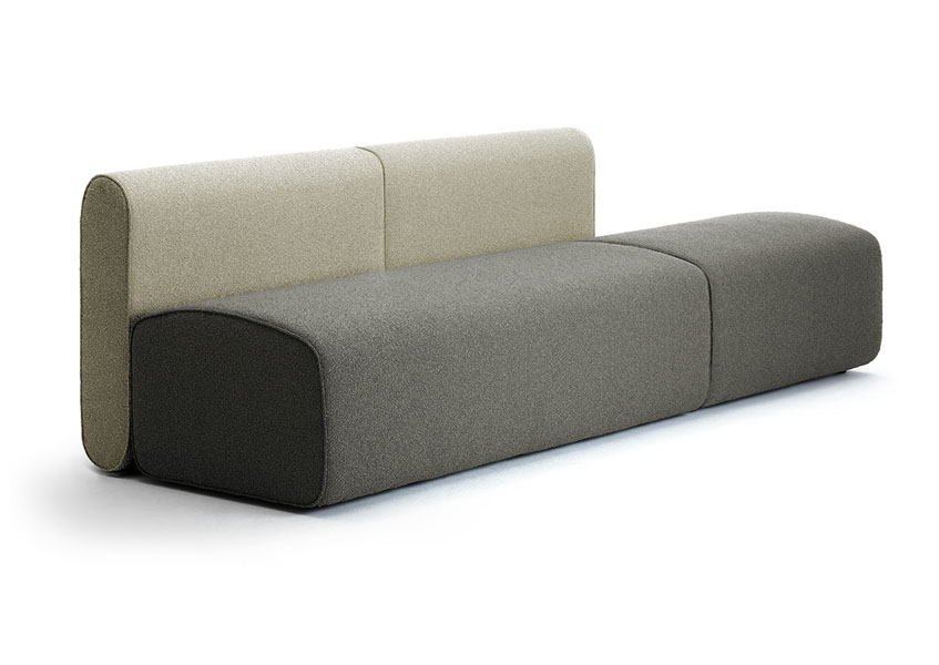Sofa plus puff grande, modular y de colores - Leyform